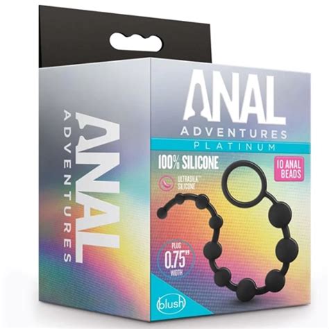 Blush Anal Adventures Platinum Black 125 Inch Anal Beads Malaysia