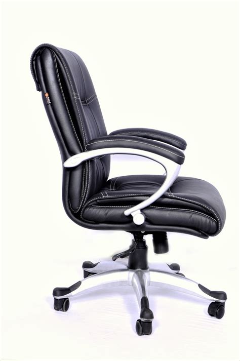 Leatherette Adiko ADXN 063 Medium Back Revolving Office Chair Black At