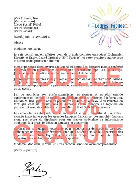 tétraèdre baleine Scruter lettre explicative pour demande de visa Jeune