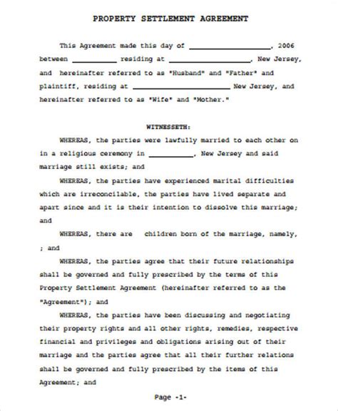 FREE 13 Sample Settlement Agreement Templates In MS Word Google Docs
