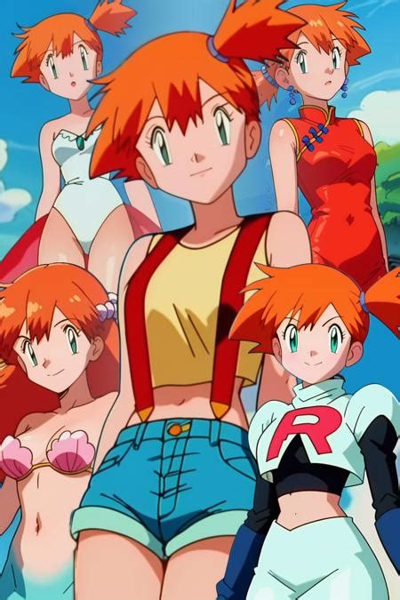 AI Art Model Ultimate Misty From Pokemon Five Outfits Pony XL LoRA