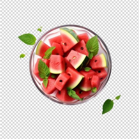 Premium Psd Watermelon Isolated On White