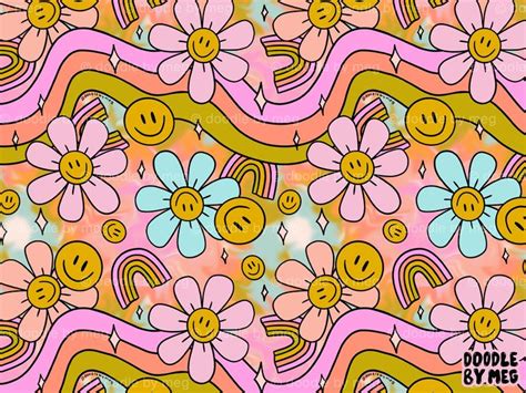 Tie Dye Flower Print Hippie Wallpaper Cute Desktop Wallpaper Iphone