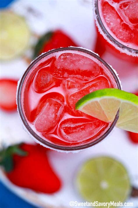 Strawberry Margarita Drink Recipe Easy Homemade Video Sweet And