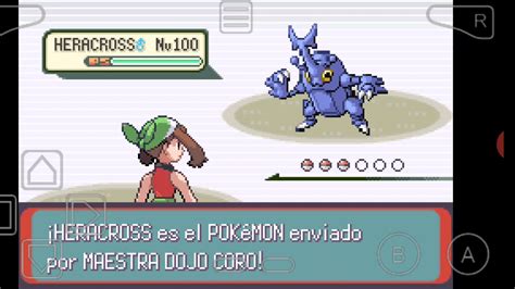 Batalla Pok Mon Esmeralda Contra La Lider Del Dojo Youtube