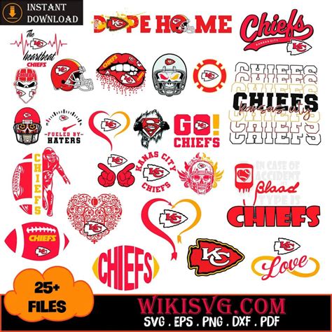 Chiefs Football SVG Bundle 25 Designs ChampionSVG