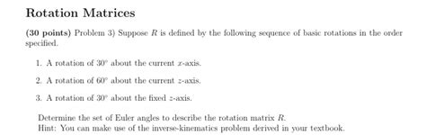 solved rotation matrices suppose r is defined by the