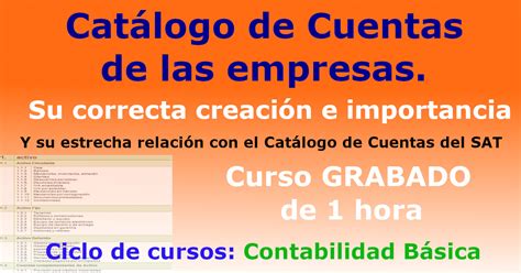 Catálogo de Cuentas de las empresas Su correcta creación e importancia