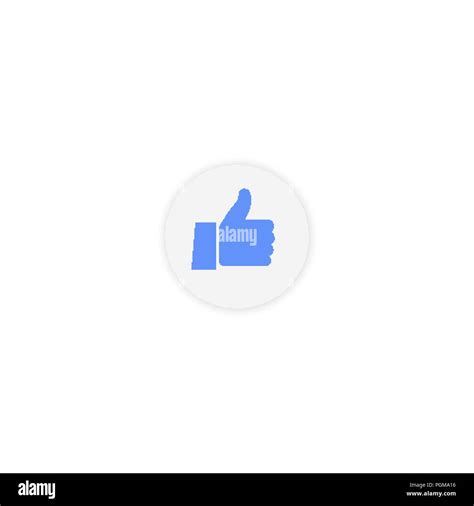 Blue Thumb Up Icon Isolated On White Background Stock Vector Image