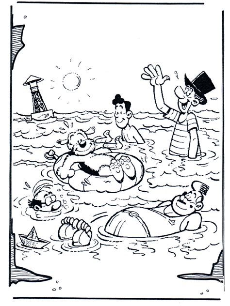 Op Het Strand Kleurplaten Zomer