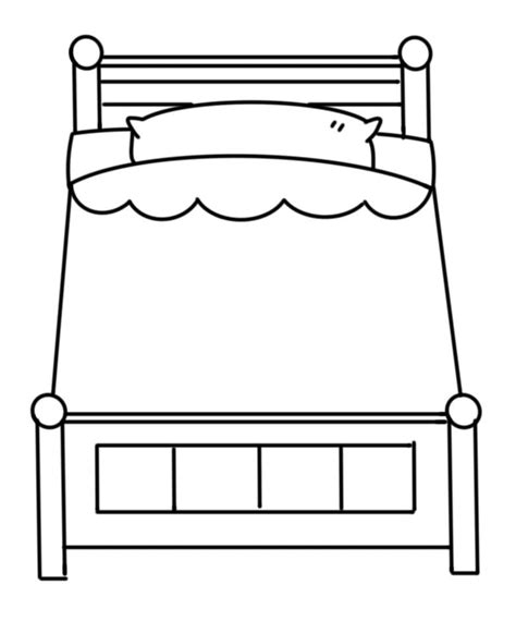 Dibujos De Cama 8 Para Colorear Para Colorear Pintar E Imprimir