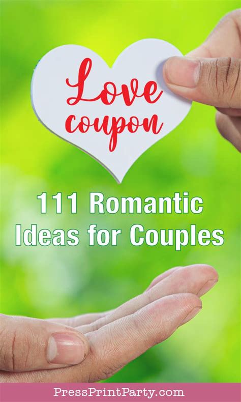 111 Love Coupon Book Ideas For Couples Press Print Party Love
