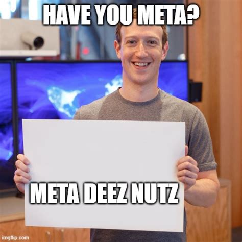 Mark Zuckerberg Blank Sign Imgflip