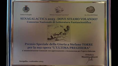 Stefano Torre Premiato Speciale Per Il Poema L Ultima Preghiera