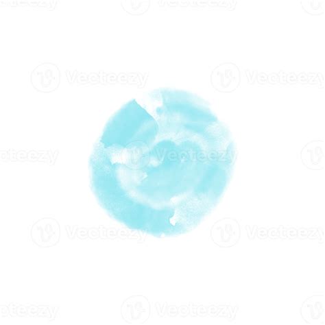 Blue Watercolor Circle With Pattern Png