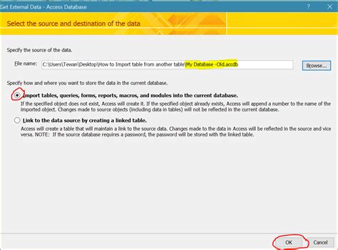How To Import Table From Another Access Database Iaccessworld