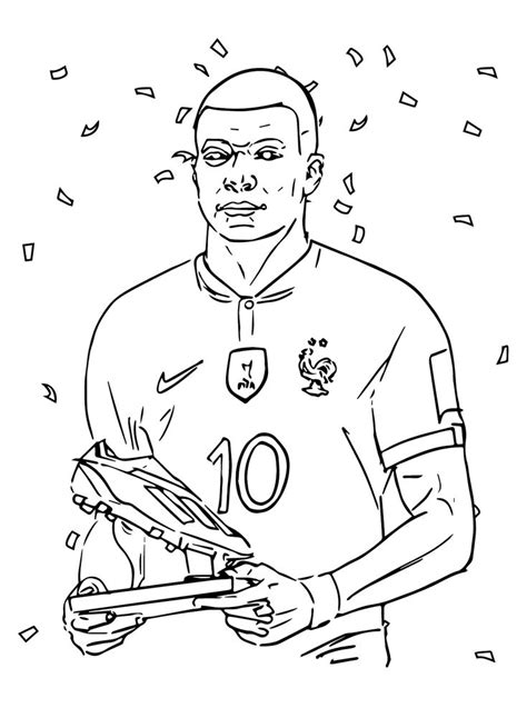 Kylian Mbappé Coloring Pages Coloring Pages For Kids And Adults in