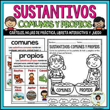 Sustantivos Comunes Y Propios Spanish Common And Proper Nouns