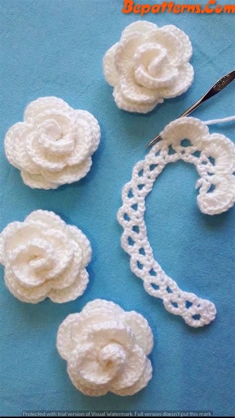 Crochet Patterns Puffy Flower Ideas Free Tutorial Crochet Rose