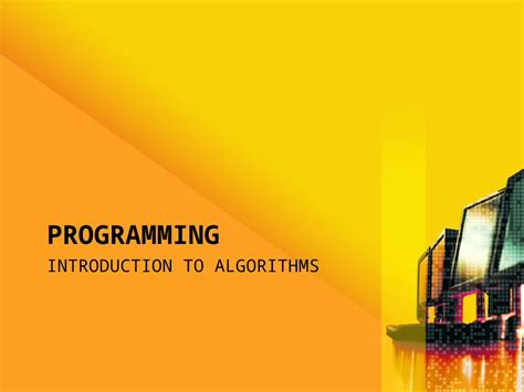 pptx introduction to algorithms programming objectives give a definition of the term