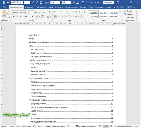 Word Jak zrobić spis treści i jak zaktualizować spis treści w Wordzie