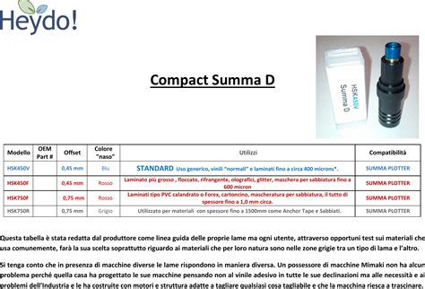Tabelle Riferimento Con Note