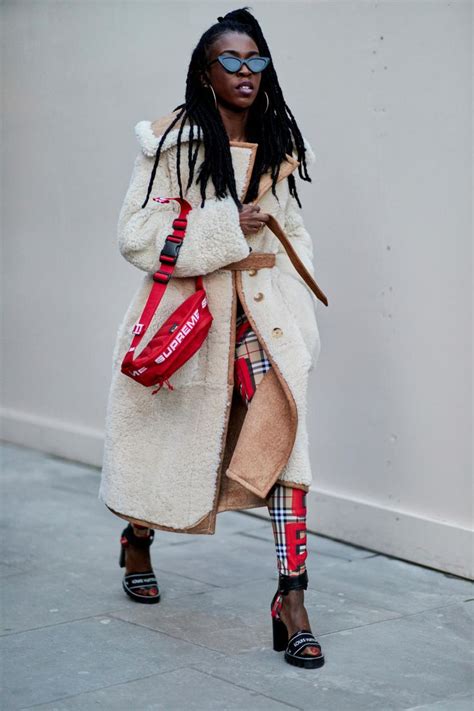 All Red Outfits Are A Street Style Favorite At London Fashion Week In