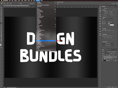 Use Text Effects In Photoshop 2 Steps Design Bundles