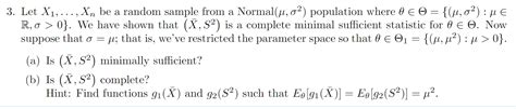 solved 3 let x1 … xn be a random sample from a normal μ σ2