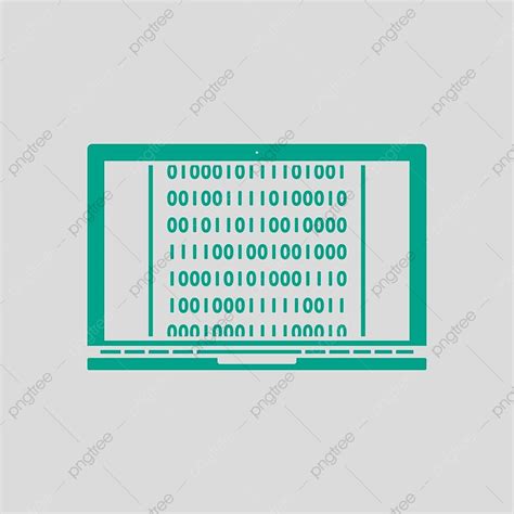 binary technology coding vector art png laptop with binary code icon system encryption