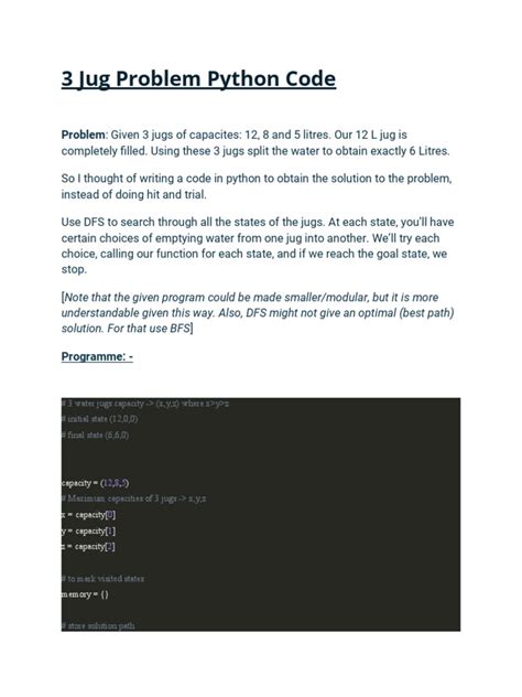 jug problem python code dfs implementation pdf mathematical logic computer engineering