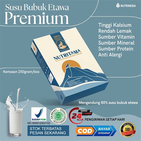 Jual Susu Etawa Platinum NUTRITAMA NUTRITAMA KEMASAN 250 GRAM Bukan