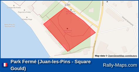 Park Fermé Juan les Pins Square Gould stage map Rallye d Antibes