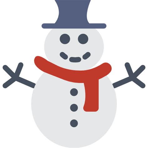 Monigote De Nieve Icono Gratis