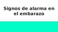 SIGNOS DE ALARMA EN EL EMBARAZO Esquemas Y Mapas Conceptuales De