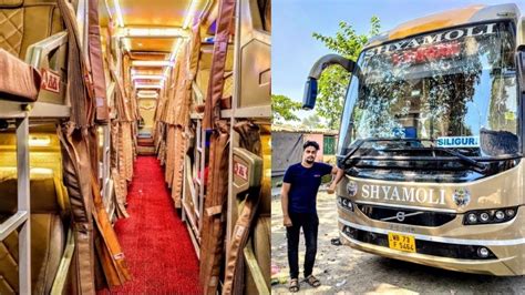Kolkata To Siliguri Volvo Sleeper Bus SHYAMOLI PARIBAHAN Volvo