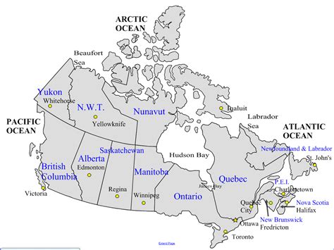Canada S Capital Cities And Provinces