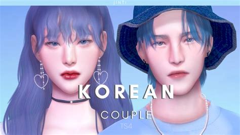 Ts4 Create A Sim Korean Couple Download Jinti On Patreon Sims Sims 4 Sims 4 Mods