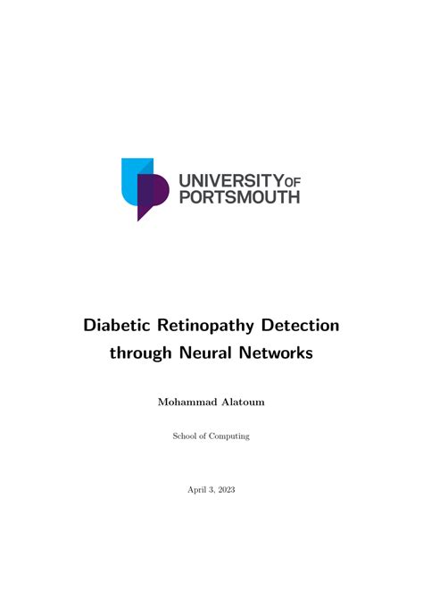 pdf diabetic retinopathy detection through neural networks