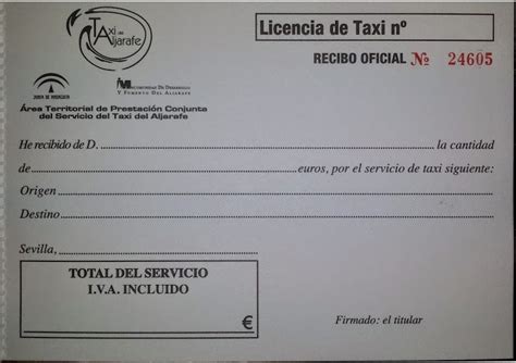 Los Recibos De Los Taxis Del Aljarafe No Se Ajustan A La Normativa