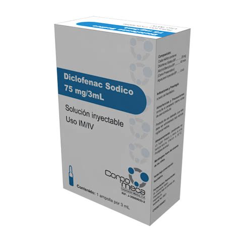 Diclofenac Sodico 75 Mg 3 Ml I M I V X 1 Ampolla Corpomedica