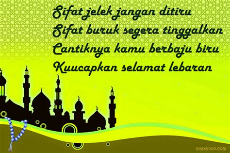Kumpulan Pantun Lucu Ucapan Lebaran Idul Fitri 1441H Terbaru 2020