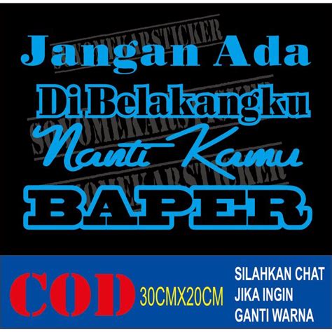 Jual STIKER MOBIL STICKER CUTTING KATA KATA BUAT BAK TRUCK PICK UP L300
