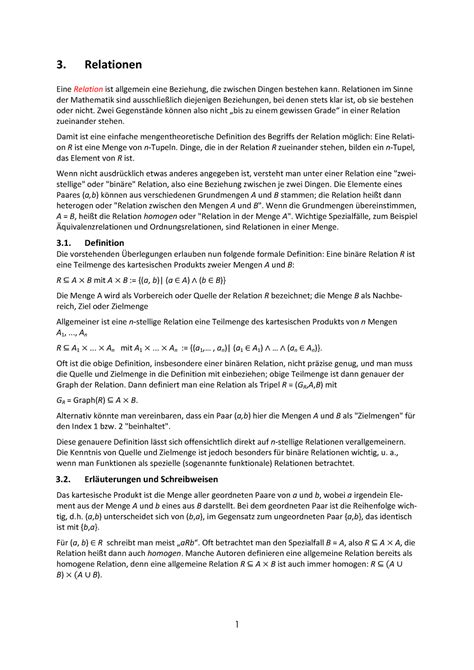 Relationen Kartesische Produkt Verstehen Is Schwer Diskrete