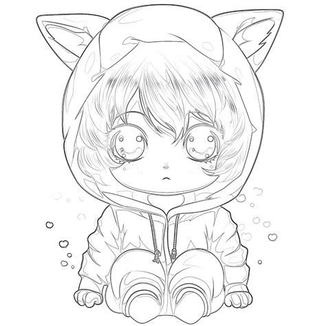 Anime Färbung Seiten Ausmalbilder Mimi Panda