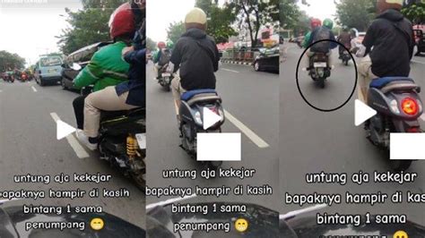 Video Viral Ojek Online Kejar Penumpang Gegara Salah Naik Ojol Yang