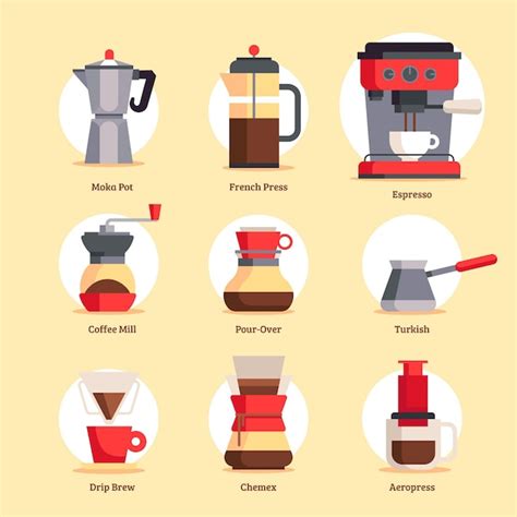 Free Vector Coffee Brewing Methods