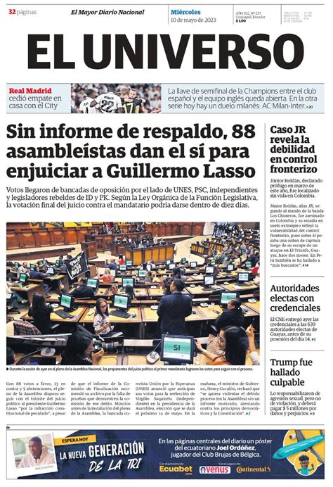 El Universo On Twitter Les Compartimos Nuestra Portada De Este
