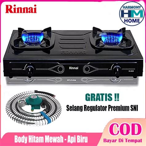 Jual Kompor Gas 2 Tungku RINNAI RI 202S FREE SELANG PAKET REGULATOR