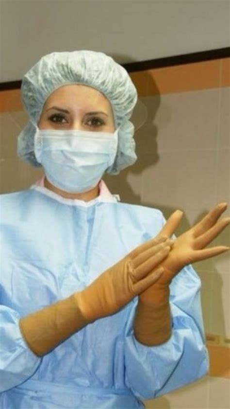 Beautiful Nurse In Medical Fashion Gloves